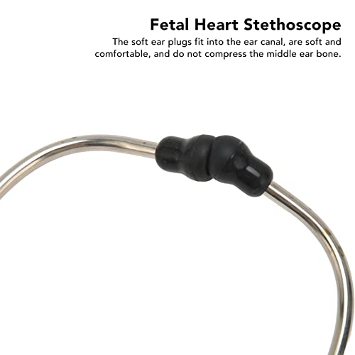 Stethoscope, Professional Clear Transmission Soft Ear Plugs Fetal Heart Stethoscope Dual Head Stainless Steel for Nurses for Clinic