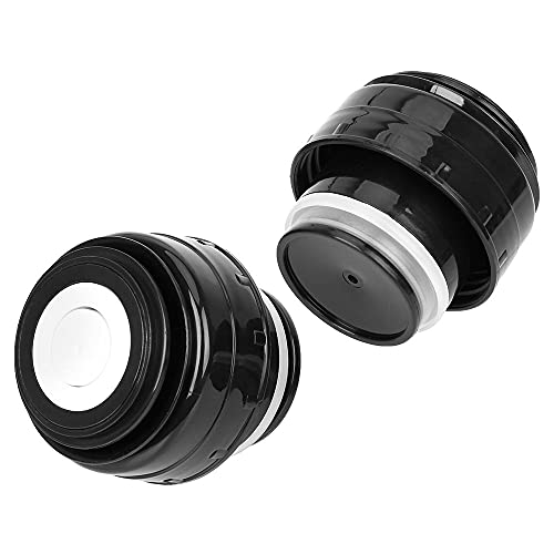 SPDD Vacuum Flask Lid Thermos Cover 4.5/5.2cm Outdoor Travel Cup Vacuum Flask Lid Portable Universal Travel Mug Accessories(4.5cm Black red)