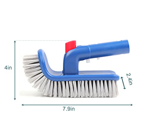 Sepetrel Pool Brush Head for Cleaning Pool Walls,Steps & Corners,Rotatable Hand Scrub Brushes,for Inground/Above Ground Swimming Pool,Spa, Bathroom, Hot Tub, Kitchen