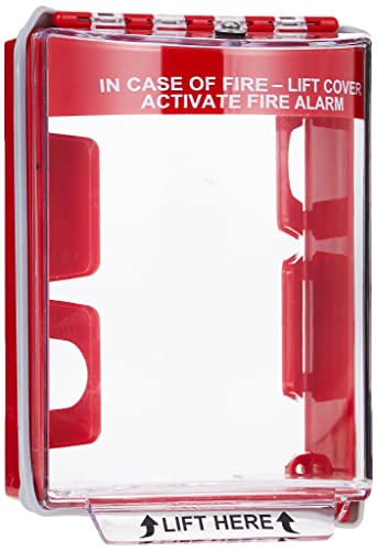 Safety Technology International, Inc. STI-13210FR Universal Stopper®, Surface Mount with Conduit Knockouts and Fire Label, Indoor/Outdoor Polycarbonate Protective Cover for Pull Stations or Call Points