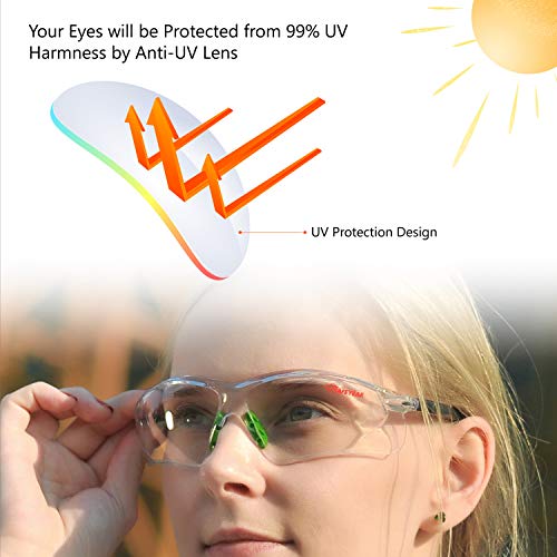 SAFEYEAR Anti Fog Z87 Safety Glasses for Men & Women Protective Eyewear Lab Work Glasses