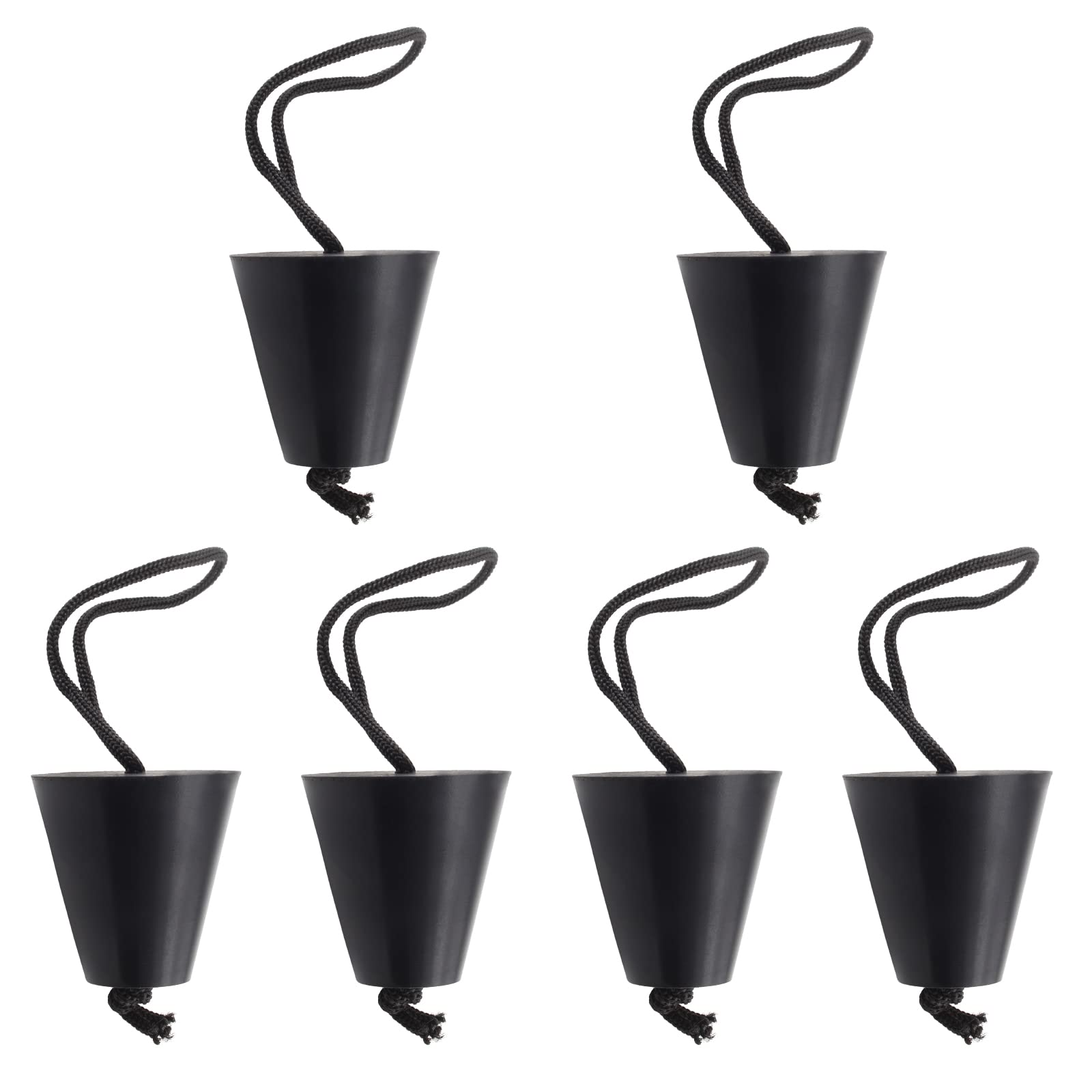 Jiozermi 6 Pcs Kayak Scupper Plug, Silicone Kayak Drain Plug, Drain Holes Stopper Bung with Lanyard for Kayak Canoe