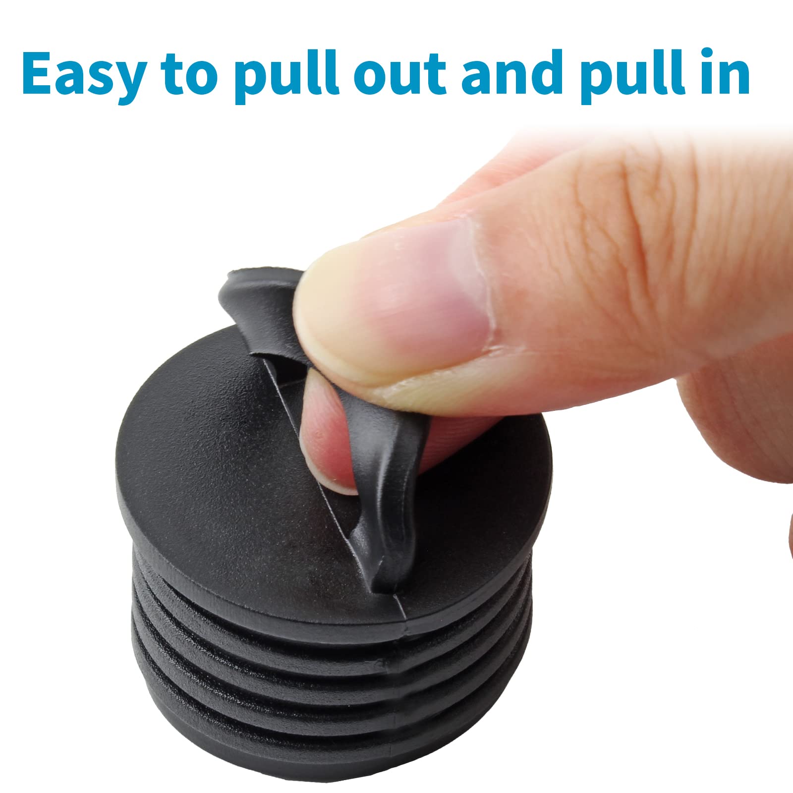 Jiozermi 8 Pcs Boat Scupper Plug Bungs, Rubber Drain Holes Stopper Bung, Kayak Drain Plug for Kayak Canoe Boat