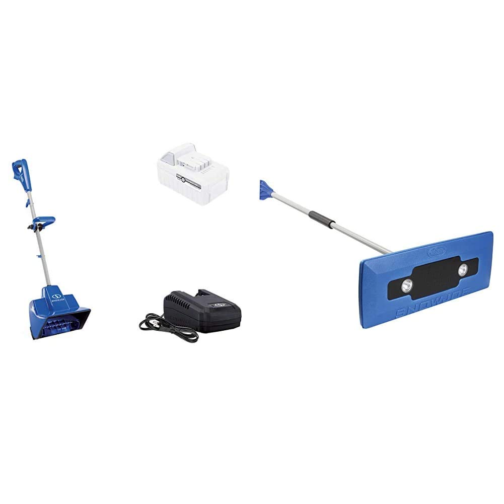 Snow Joe 24V Cordless Snow Shovel Bundle with Telescoping Snow Broom