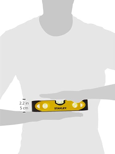 Stanley 0-43-511 Spirit level "Torpedo" of plastic/aluminum, Black