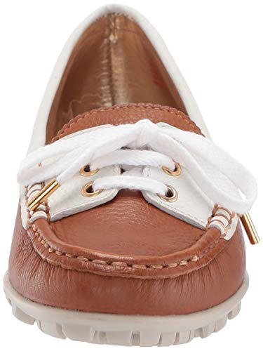 MARC JOSEPH NEW YORK Women's Golf Leather Made in Brazil Liberty Performance Fashion Shoe Moccasin, tan Grainy, 10 B(M) US