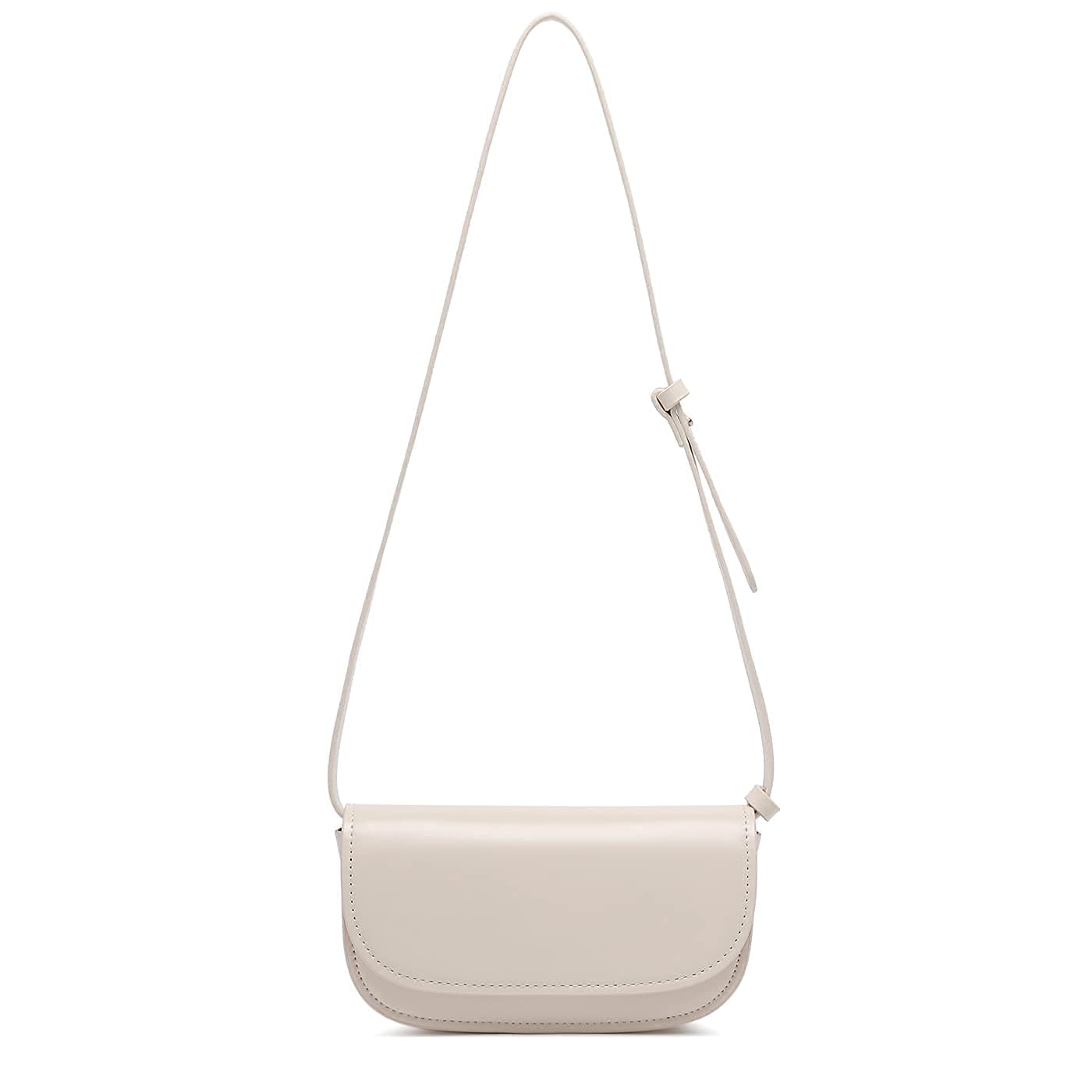 Leanoria 2 Straps Purse Designer Retro Classic Shoulder Bag Vegan Leather Clutch Tote Bag Small Crossbody Handbag (Off White)