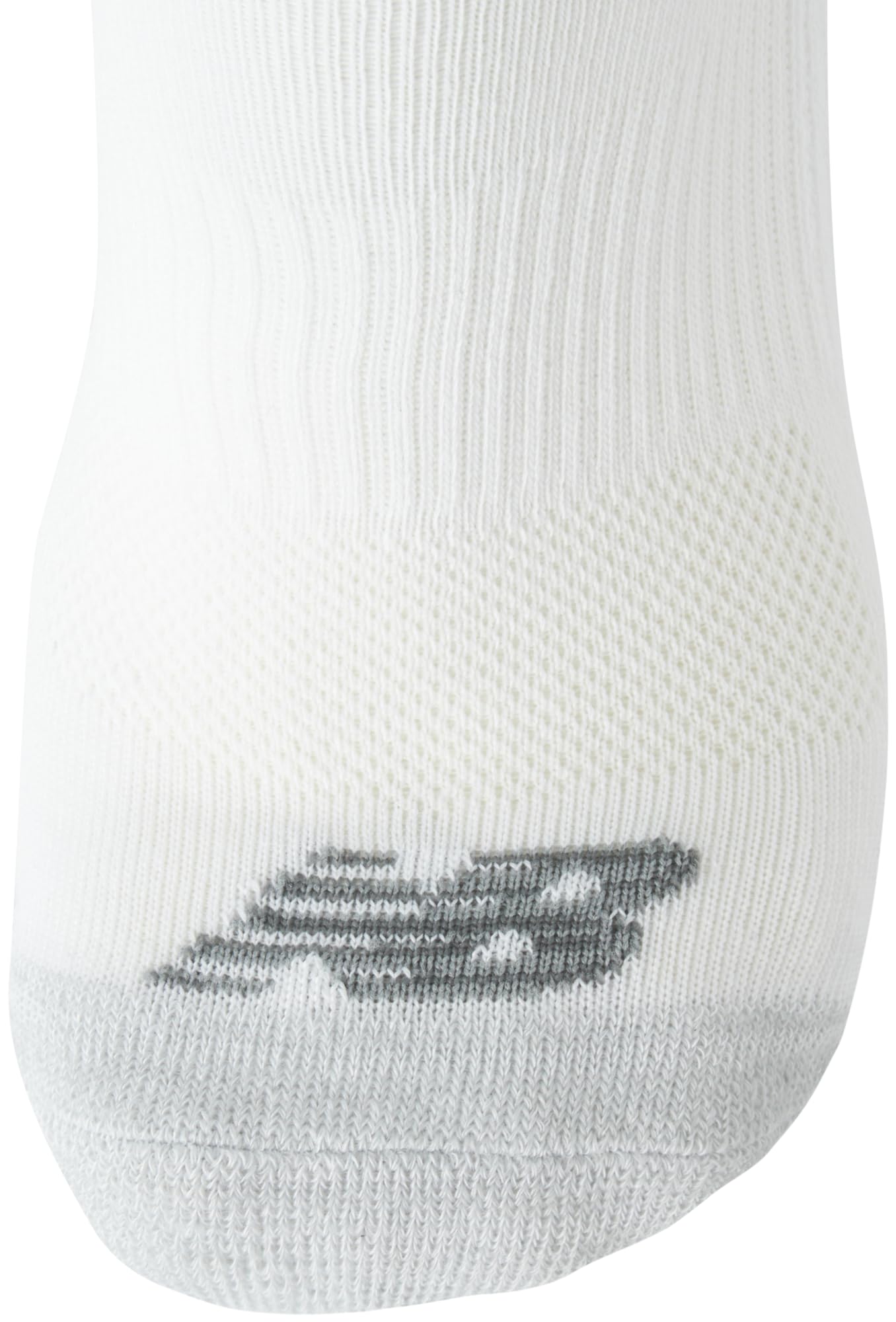 New Balance Men's Quarter Socks - 12 Pack Performance Cushioned Athletic Socks for Men with Arch Support (Shoe Size: 6-12.5), Size 6-12.5, White/Grey