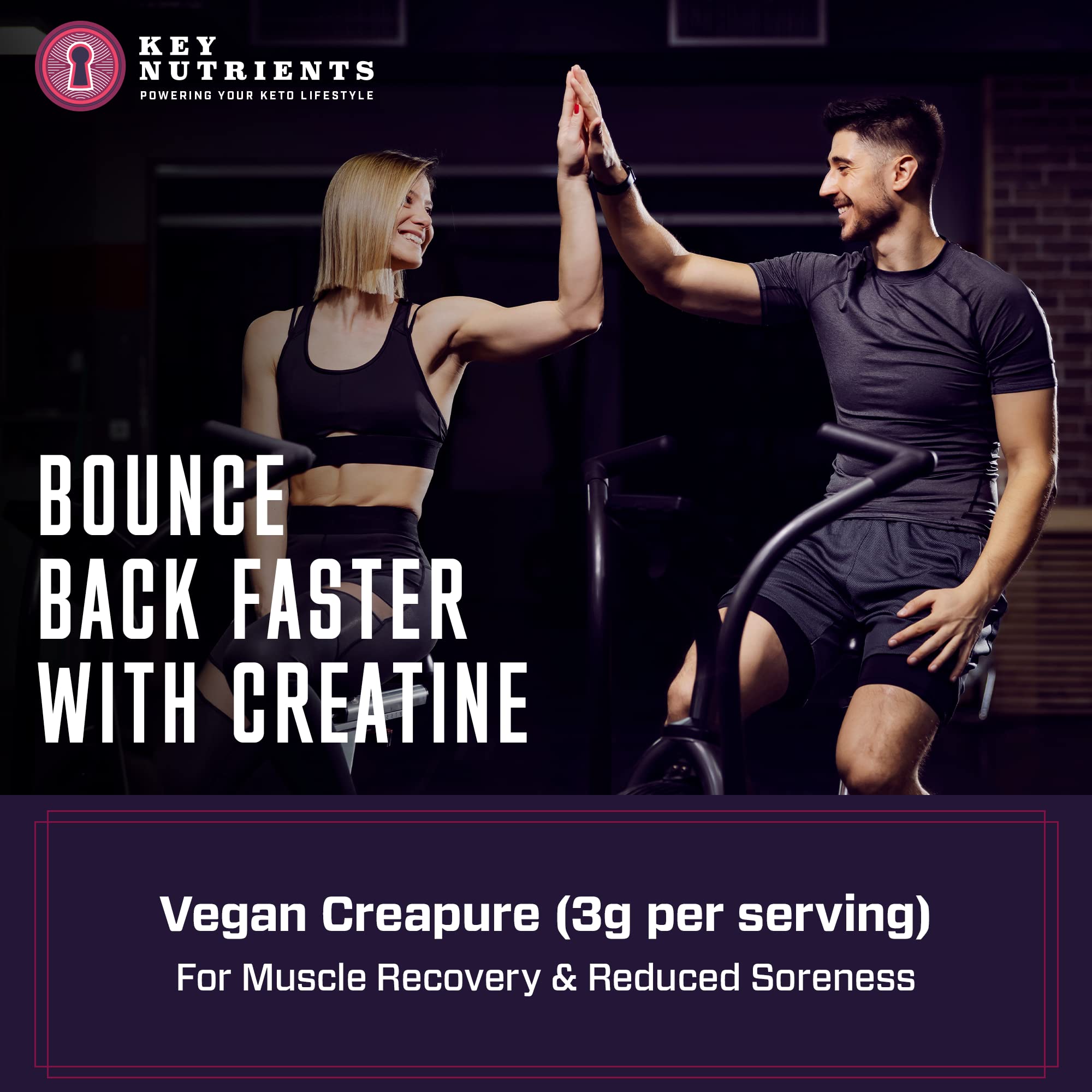 KEY NUTRIENTS Multivitamin Electrolytes BCAA Powder - Post Workout and Recovery Drink Creatine Supplement - Muscle Recovery & Muscle Builder for Men & Women