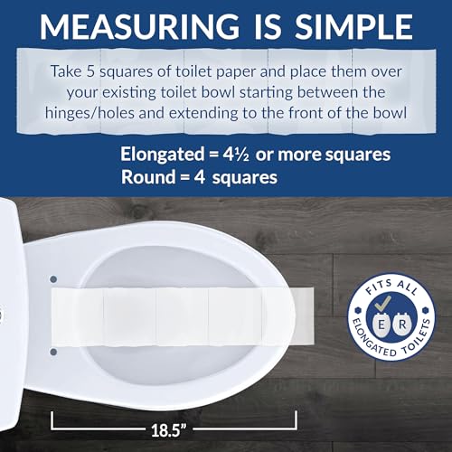 MAYFAIR 1880SLOW 000 Caswell Toilet Seat will Slowly Close and Never Loosen, ELONGATED, Long Lasting Plastic, White