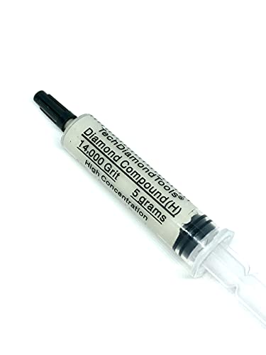 TechDiamondTools Diamond Polishing Compound Polishing Paste 14,000 Grit 0-1 Microns for Marble Glass Metal Rock Jewelry Resin Silver Chrome Gemstone with High Concentration of Diamond Powder USA Made