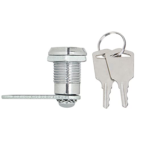 Keyed Storage Lock, Cylinder Cam Lock, Cam Lock 1PCS Cam Cylinder Locks Door Cabinet Mailbox Drawer Cupboard Locker Security Furniture Locks with Plastic Keys Hardware
