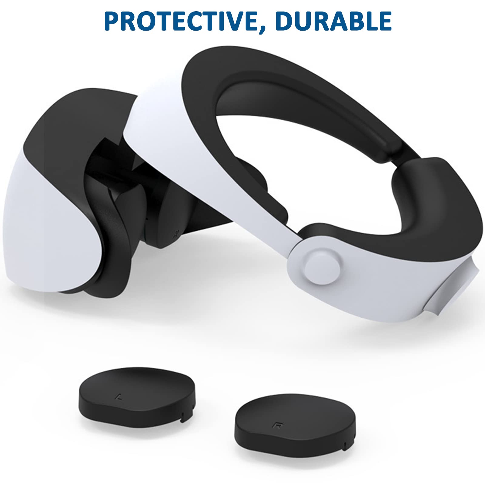 NINKI Compatible Camera Lens Protector Cover for PS VR2 Lens,Anti-Dust Protective Caps for PlayStation VR2 Lens Screen Cover,Hard Anti-Scratch Shell Len Cover PS VR2 PlayStation VR2 Accessories -Black