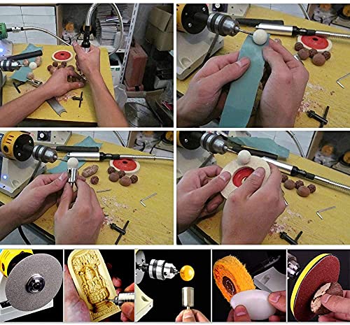 Rebrisbol Jewelry Buffer Polisher Bench Buffer Polisher with Accessories Multi-Function Electric Lathe Grinder for DIY Jewelry, Wood, Dental, Amber, Metal, Jade