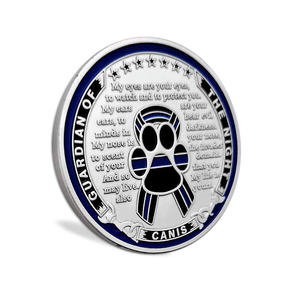 Police Dog K9 Challenge Coin Police Officer Canine Prayer Coins Gift