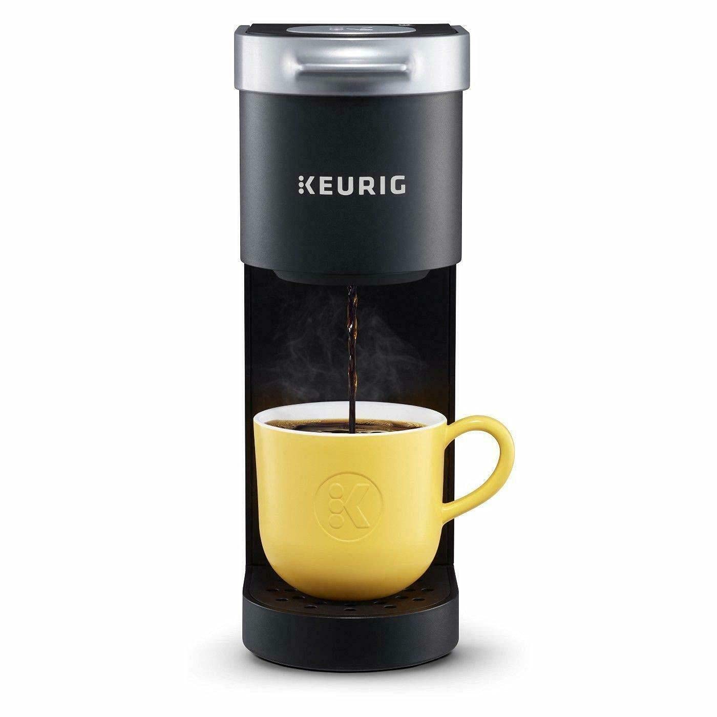 Keurig K-Mini Single Serve K-Cup Pod Coffee Maker (Black) with Descaling Powder and 12-Count Single Serve K-Cup Bundle (3 Items)