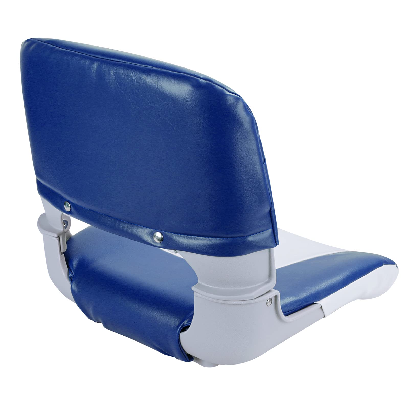 NORTHCAPTAIN Deluxe Low Back Folding Boat Seat,Stainless Steel Screws Included,White/Pacific Blue