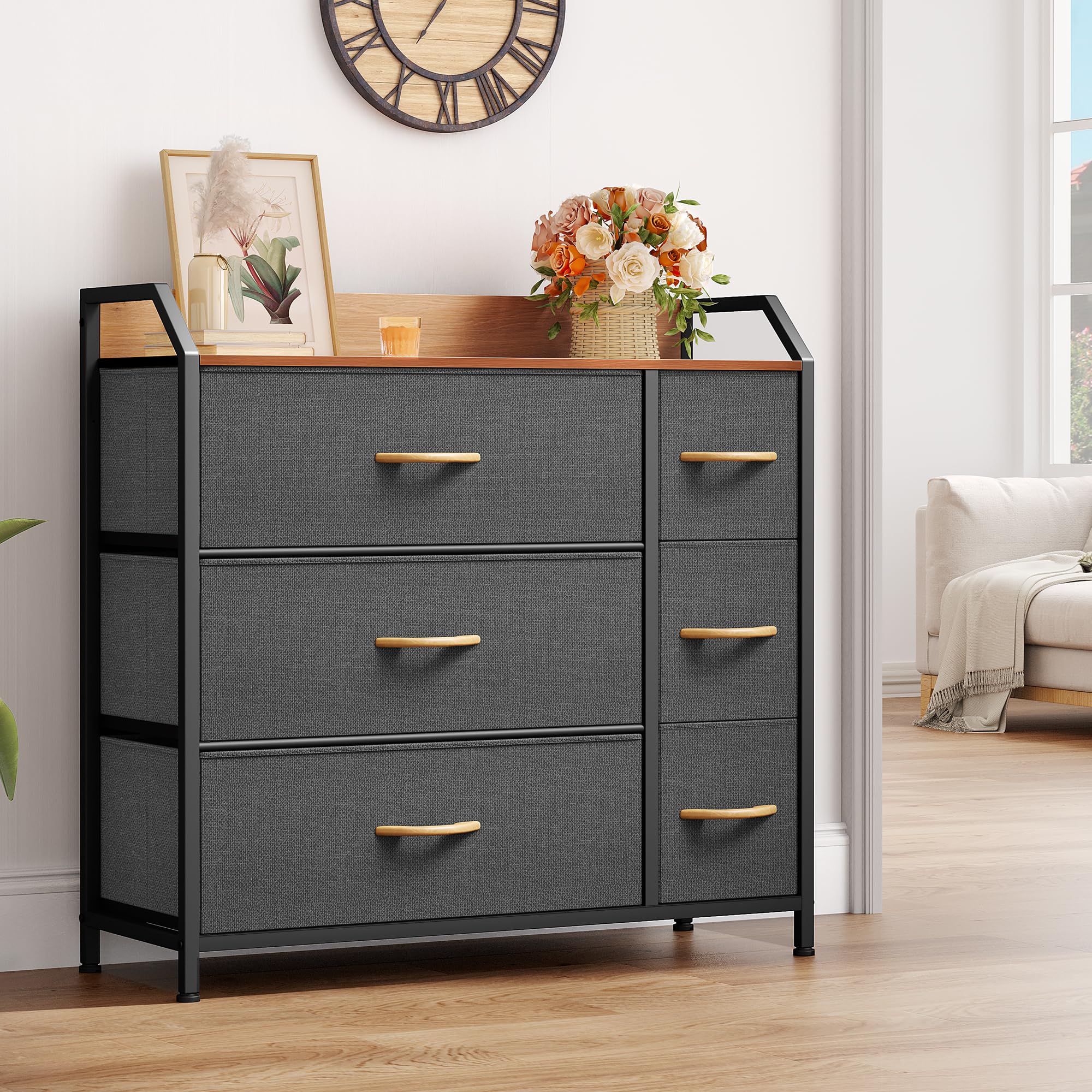 YITAHOME Dresser Drawers, Organizer Unit for Bedroom, Fabric Dresser Storage Tower, Organizer Unit for Bedroom