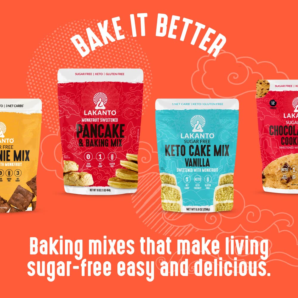 Lakanto Sugar Free Pumpkin Spice Muffin and Bread Mix - Sweetened with Monk Fruit, Keto Diet Friendly, Gluten Free, Dairy Free, 1g Net Carbs - Makes 12 Muffins