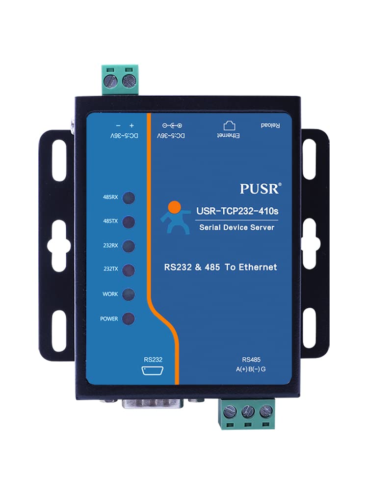 PUSR RS232 RS485 Modbus RTU to Modbus TCP Gateway Serial to Ethernet Converter USR-TCP232-410s