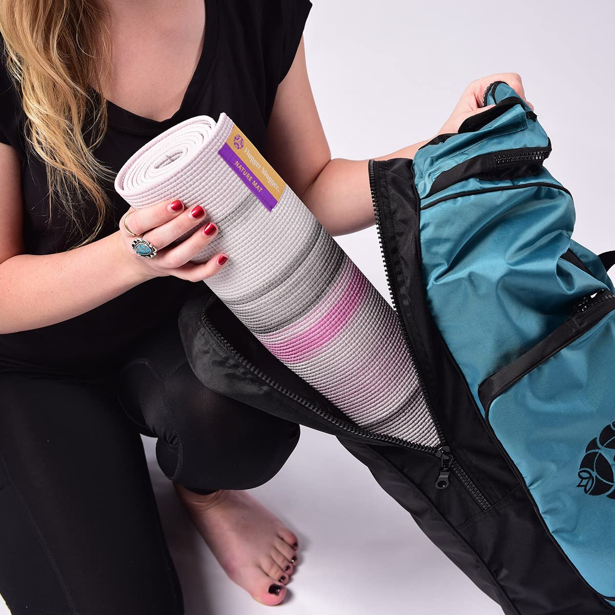 Hugger Mugger Nature Yoga Mat β Pink Jasper - Unique Variegated Design, Durable, Sticky and Grippy, Stable Non-slip Surface, Lightweight, Great Value
