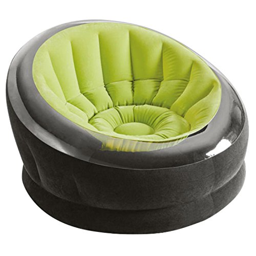 INTEX 68582EP Inflatable Empire Chair: Durable Outdoor Use – 2-PLY Laminate – Velvety Surface – Flocked Construction – Colors May Vary
