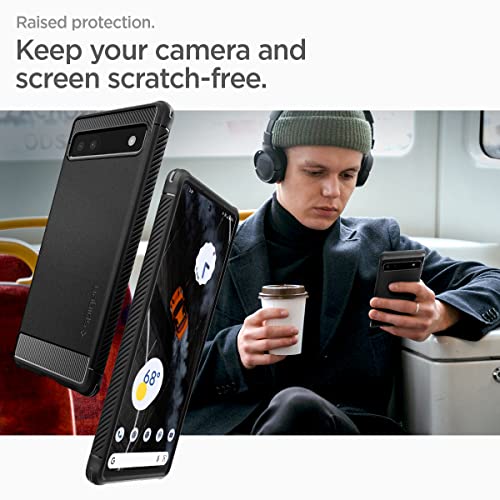 Spigen Rugged Armor Designed for Pixel 6a Case (2022) - Matte Black