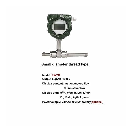 XAXAX Water Flow Meter, LWYD/LWYE Liquid Flow Meter Sensor, Transmitter RS485 of Pure Water Edible Oil Methanol Beer Gasoline Milk Alcohol,Gallon, QTS, PTS, L, m³(LWYD-DN12)