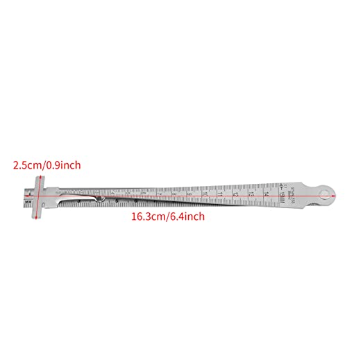 Stainless Steel Taper Welding Gauge Test Welding Taper Gap Gauge Depth Ruler Hole Inspection Tool