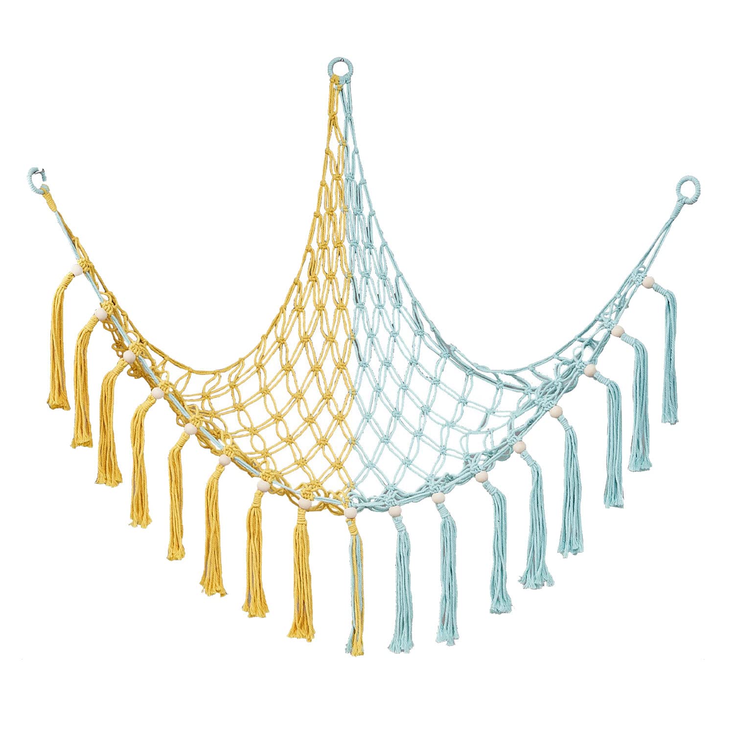 Stuffed Animal Net or Hammock with Hooks for Hanging Jumbo Doll Room Organizer Mesh Decoration-Hanging Storage Crib Kindergarten Rip-Resistant Stuff Animals Holder (SHUANGPIN)