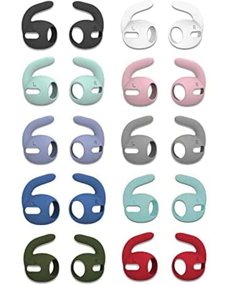 Sport Ear Cover Eargel Ear Tips Compatible with AirPods Pro, BLUEWALL Anti Lost Anti Slip Sport Earbud Covers Tips Compatible with AirPods Pro, 10 Pairs 10 Colors