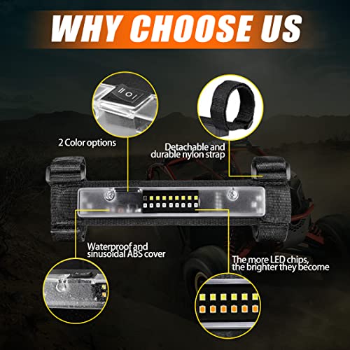 UTV ATV Polaris RZR UTV Interior Dome Light Roll Bar Universal Roll Bar Mount LED Light Utility Roll Cage Light Truck Car Off Road Vehicle White/Green