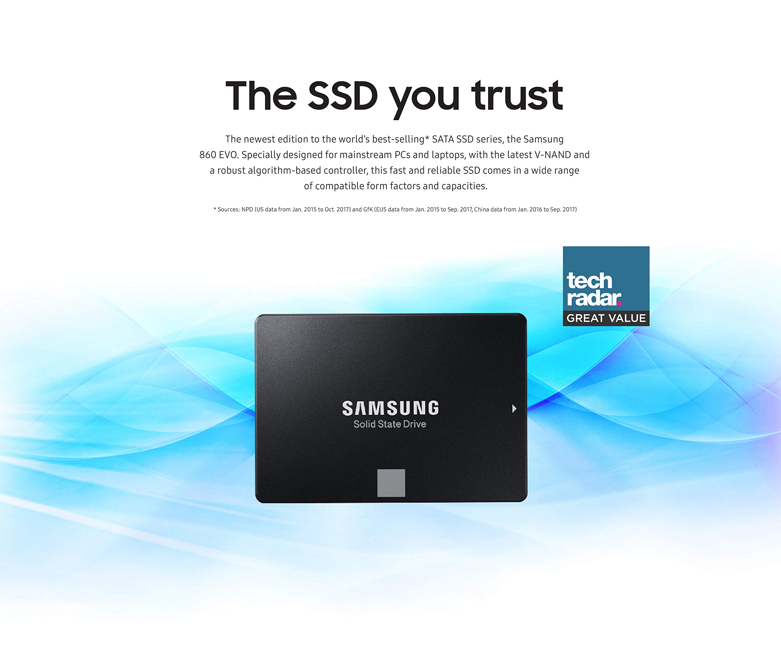 Samsung 860 EVO 500GB 2.5 Inch SATA III Internal SSD (MZ-76E500B/AM)