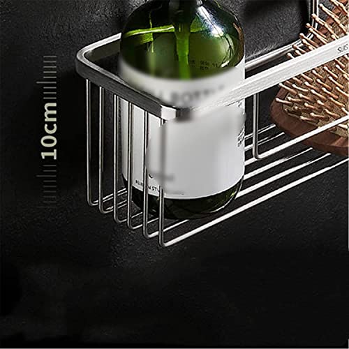 Tbkoly Hanging Basket Bathroom Shelf Storage Rack Shelves,Hanging Shower Caddy Stainless Steel Punch-Free Shower Room Shower (Color:Silver,Size:One Size)