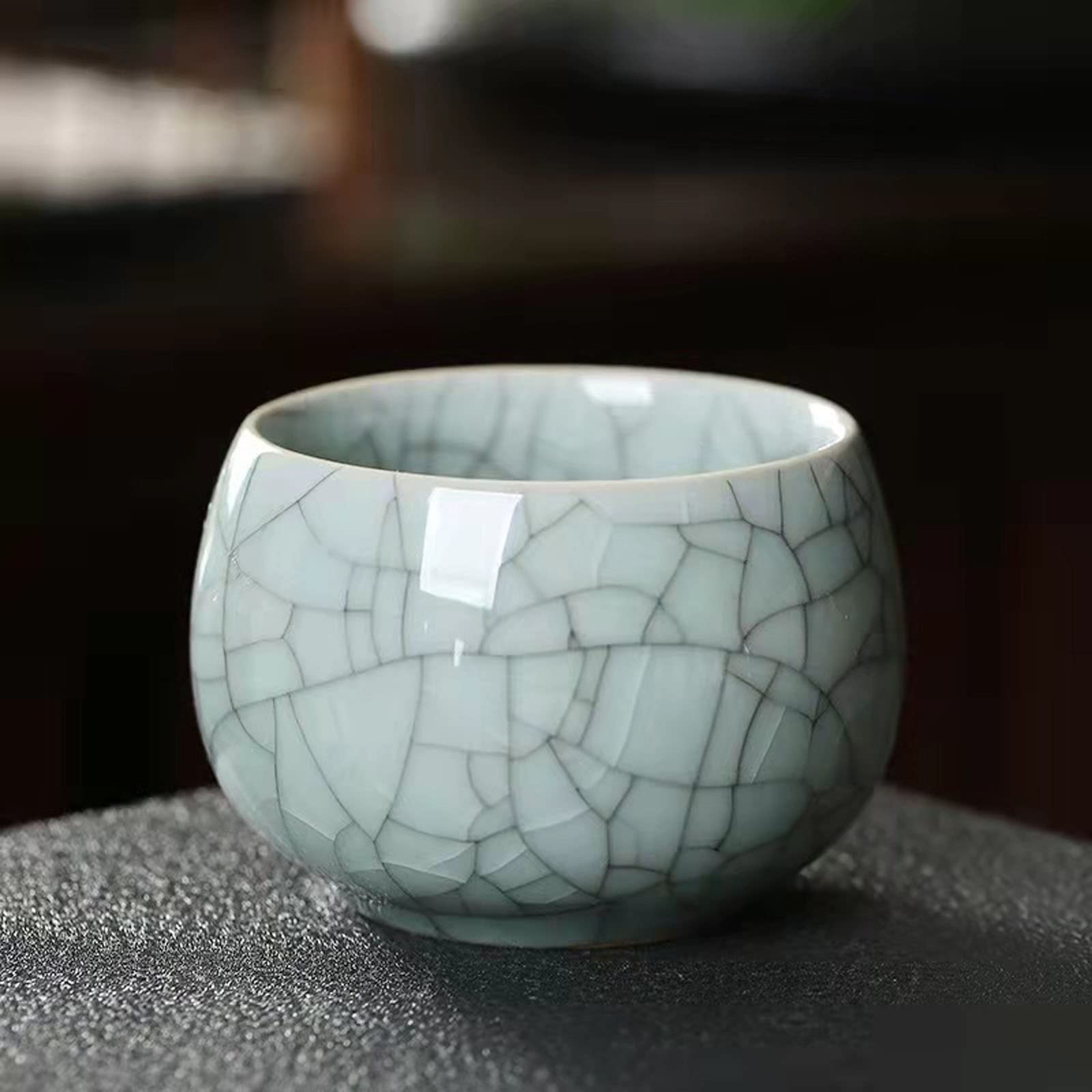 MQjzsh, Jianzhan, Japanese-style teacups, tea sets, ceramic teacups, four-piece set of handmade ice-cracked teacups