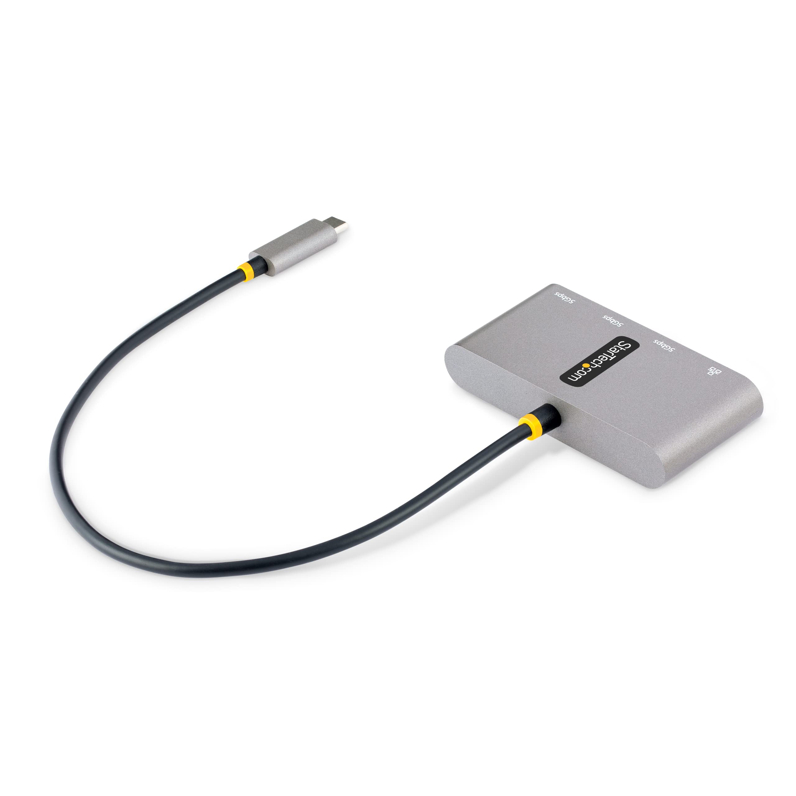 StarTech.com 3-Port USB-C Hub with Ethernet - 3X USB-A - Gigabit Ethernet - USB 3.0 5Gbps - Bus-Powered - 1ft/30cm Long USB Type-C Host Cable - GbE - Portable USB-C to USB-A Splitter (HB30C3A1GEA2)