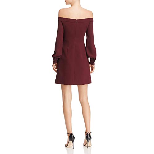 Jill Jill Stuart Women's Off The Shoulder Short Dress, Raisin, 2