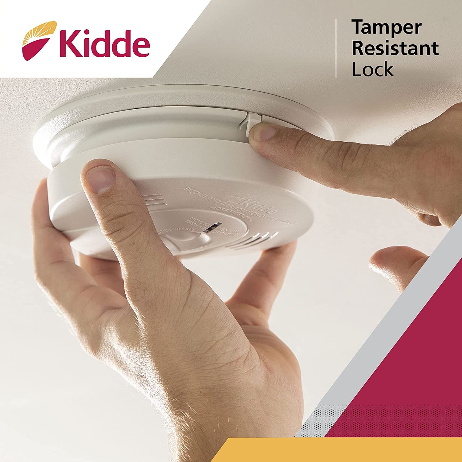Kidde Smoke & Carbon Monoxide Detector with Voice Alerts, Battery Powered, Combination Smoke & CO Alarm, 2 Pack