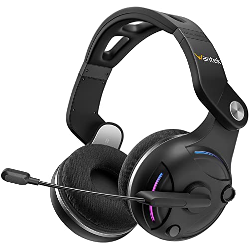 Wireless Headphones Over Ear for Active Noise Cancelling Headphones Bluetooth Headset with Microphone Dance Music DJ Headphones Designed for Game Calls and Music, Foldable to Save Space etc (Black)