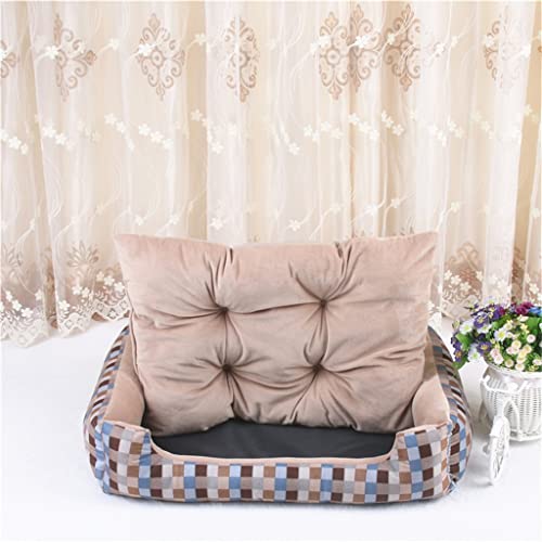 WXBDD Cats Kennel Warm Cozy Dog House Soft Fleece Nest Dog Baskets Mat Winter Waterproof Kennel Soft Large Pet Dog Bed (Color : D, Size : 80X61X13CM)