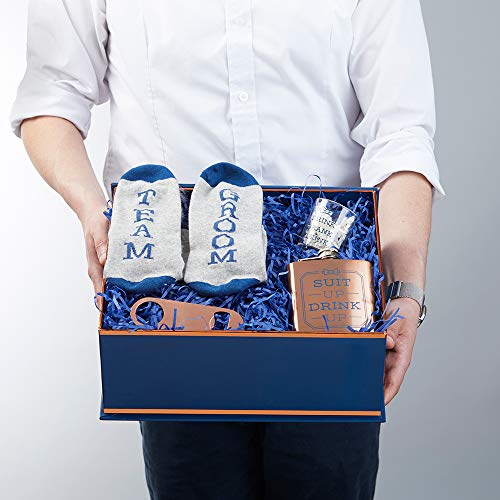 Kate Aspen Navy & Copper Will Kit Groomsman Gift, One Size, Brown