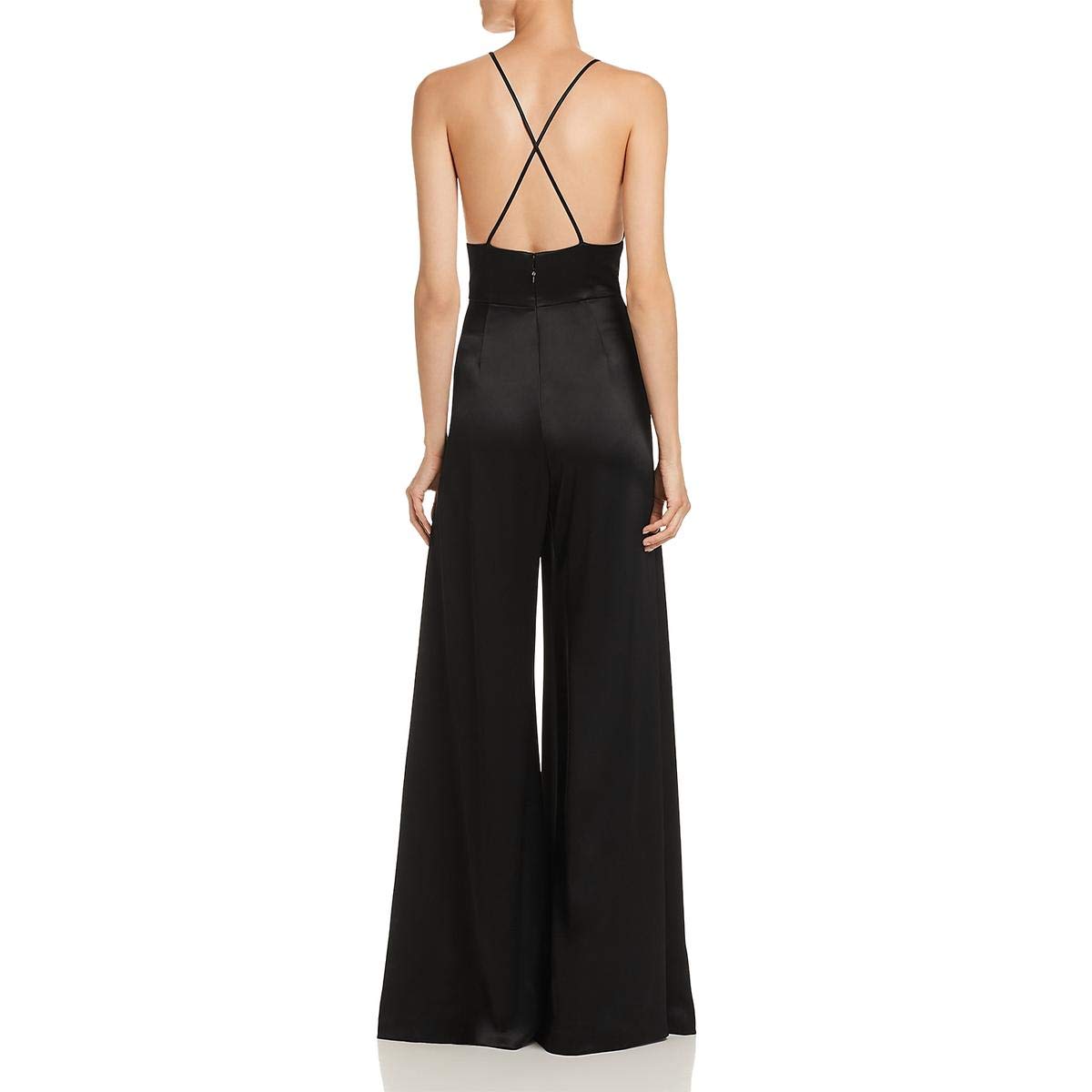 Jill Jill Stuart Women's Satin Jumpsuit, Black, 6