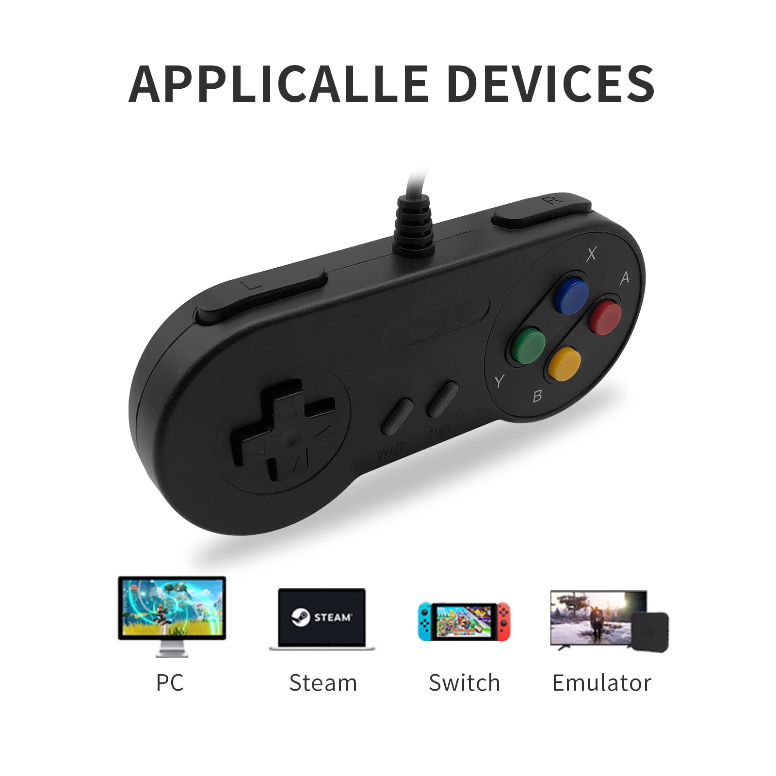 PC Controller Wired Gaming Controller Switch Controllers Classic Mini Controller for Simulator Games ,Usb Controller for PC Android Linux Raspberry Pi
