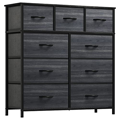 YITAHOME Dresser with 9 Drawers - Fabric Storage Tower, Organizer Unit for Living Room, Hallway, Closets & Nursery & 10 Drawer Dresser - Fabric Storage Tower, Organizer Unit