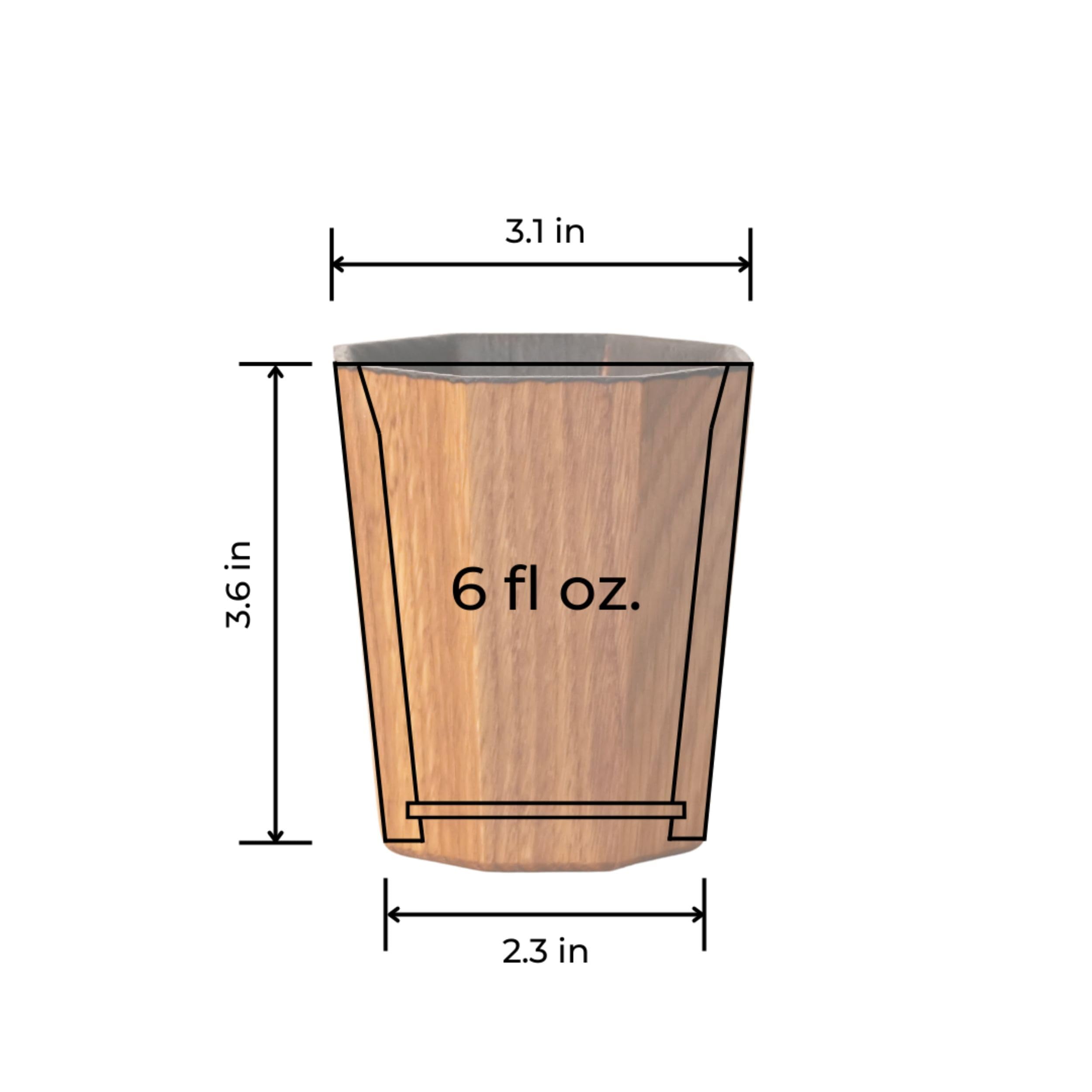 Whiskey Grail: Never Drink Alone - Handcrafted White Oak Bourbon & Whiskey Drinking Vessel, Artisan Made for Sharing & Savoring with Friends - 2 Packs