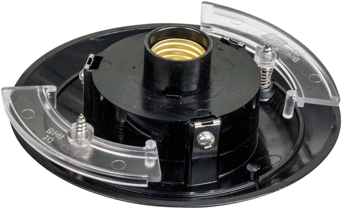 KastLite Lamp Post Globe Combo Lighting Fixture | 16" Neckless Prismatic Lens with Black Fitter Wing Clips | Fits 3" Diameter Posts (Not Included) | Comes with with 5000K LED Bulb