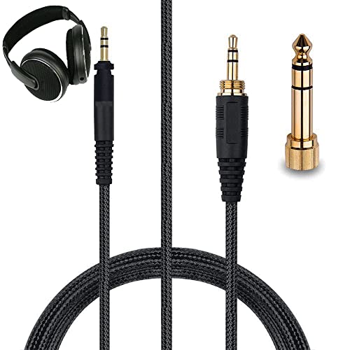 V-MOTA Replacement Stereo Audio Aux Cable with 6.35mm Adapter Extension Cord for Philips SHP9000 SHP8900 Professional Studio Monitoring Reference DJ Headphones,6.2 Foot