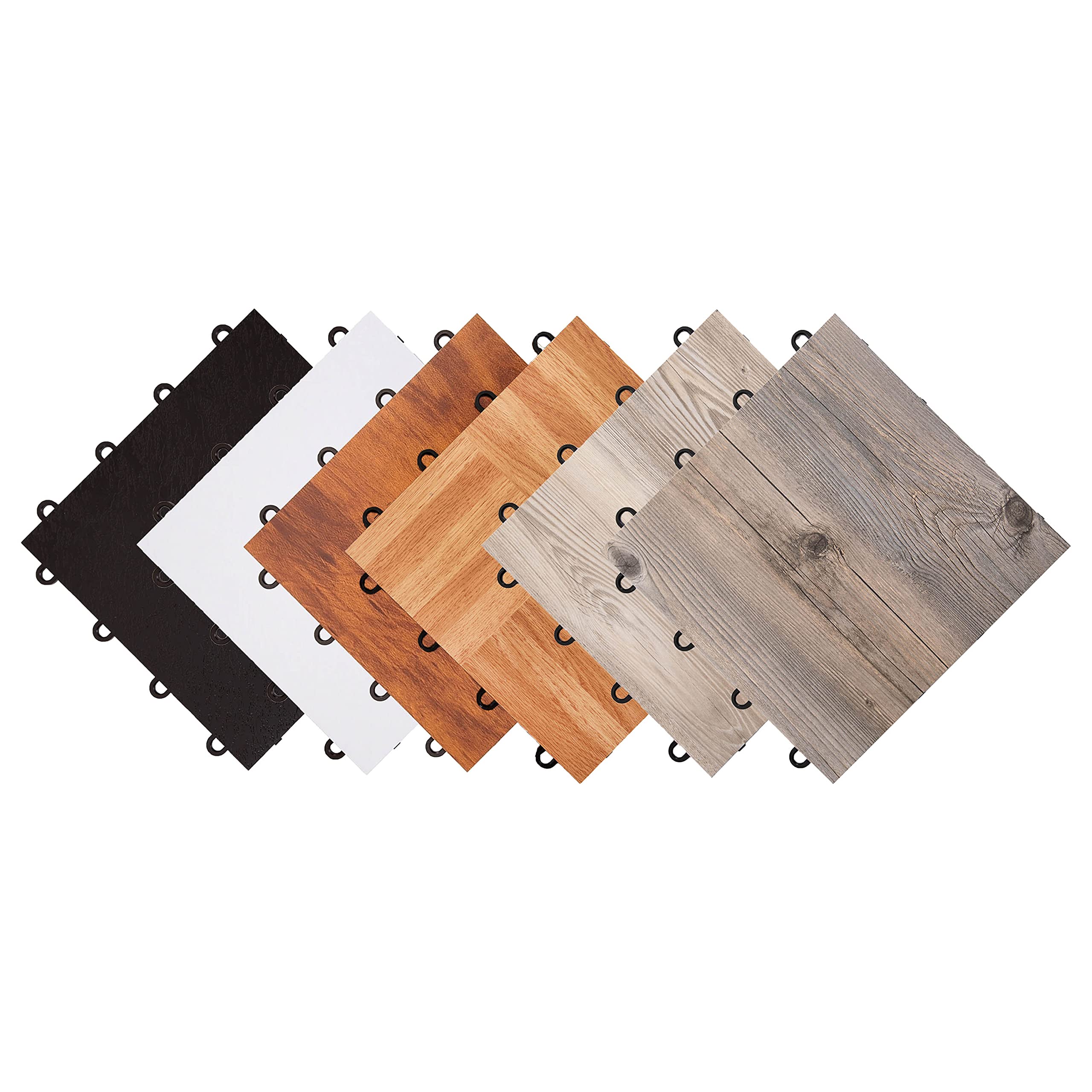 IncStores 3/8" Thick Snap Together Dance Flooring Tiles | 12”x12” Printed Vinyl Dance Floor Tiles for Practice & Performance | Oak | 9 Tile Pack