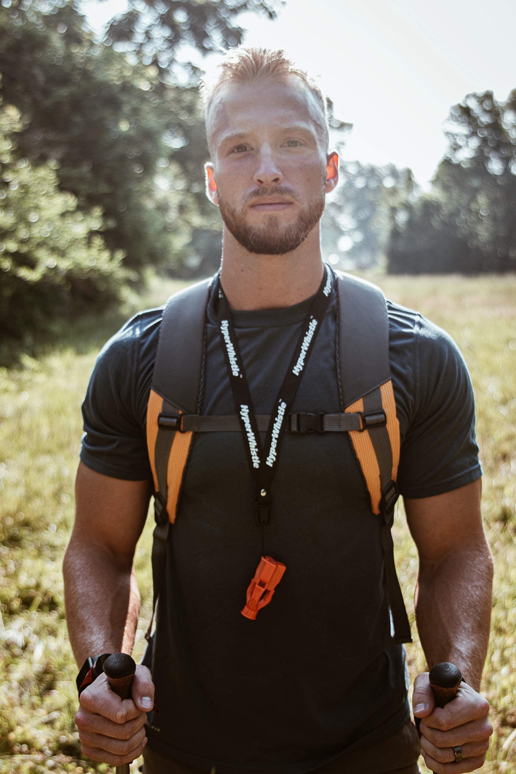 HyperWhistle The Original Worlds Loudest Whistle up to 142db Loud, Very Long Range, for Referee, Coaches, Instructors, Sports, Teachers, Life Guard, Self Defense, Survival, Emergency uses (Black)