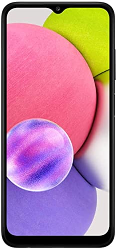 Sam sung Samsung Galaxy A03S 4G LTE (NOT 5G) (32GB+3GB) 6.5'' HD+ Triple Camera 5000mAh Battery, Dual Sim GSM Global Volte VERIZON/Boost) International Model + (Fast Car Charger Bundle) (Black)